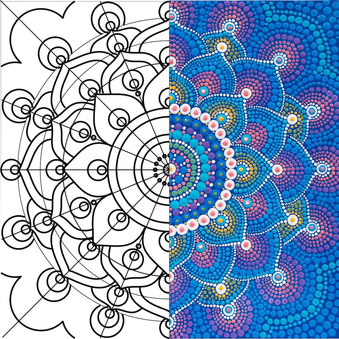 Digital Mandala Pattern. Digital Template and Design With a - Etsy