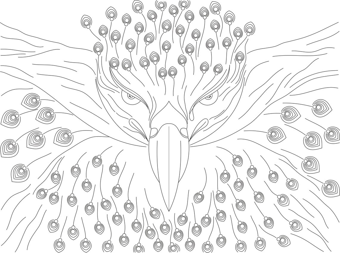 Digital Phoenix Pattern. Digital Template and Design With a - Etsy