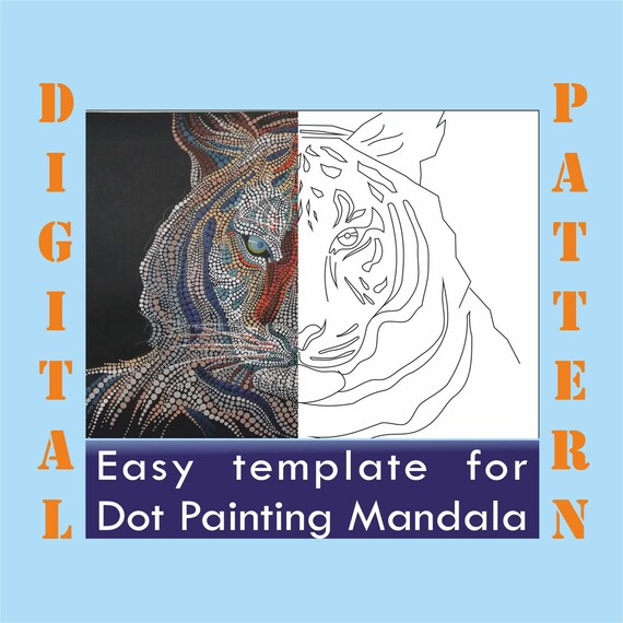 Digital Tiger Pattern. Digital Template and Design. Tiger for | Etsy