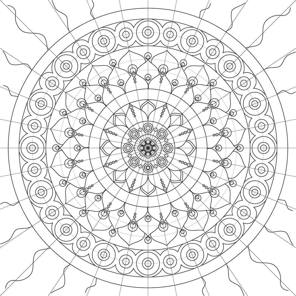 Digital Mandala Pattern. Digital Template and Design With a - Etsy