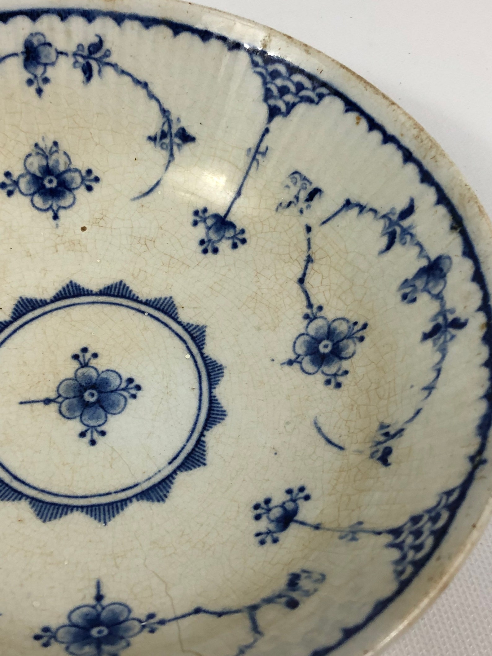 Furnivals Limited Antique Pottery Bowl, England, Floral Decor (circa ...