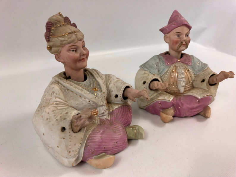Pair of Antique Bisque "nodders", German Nodding Asian Circa 1900-1910 ...