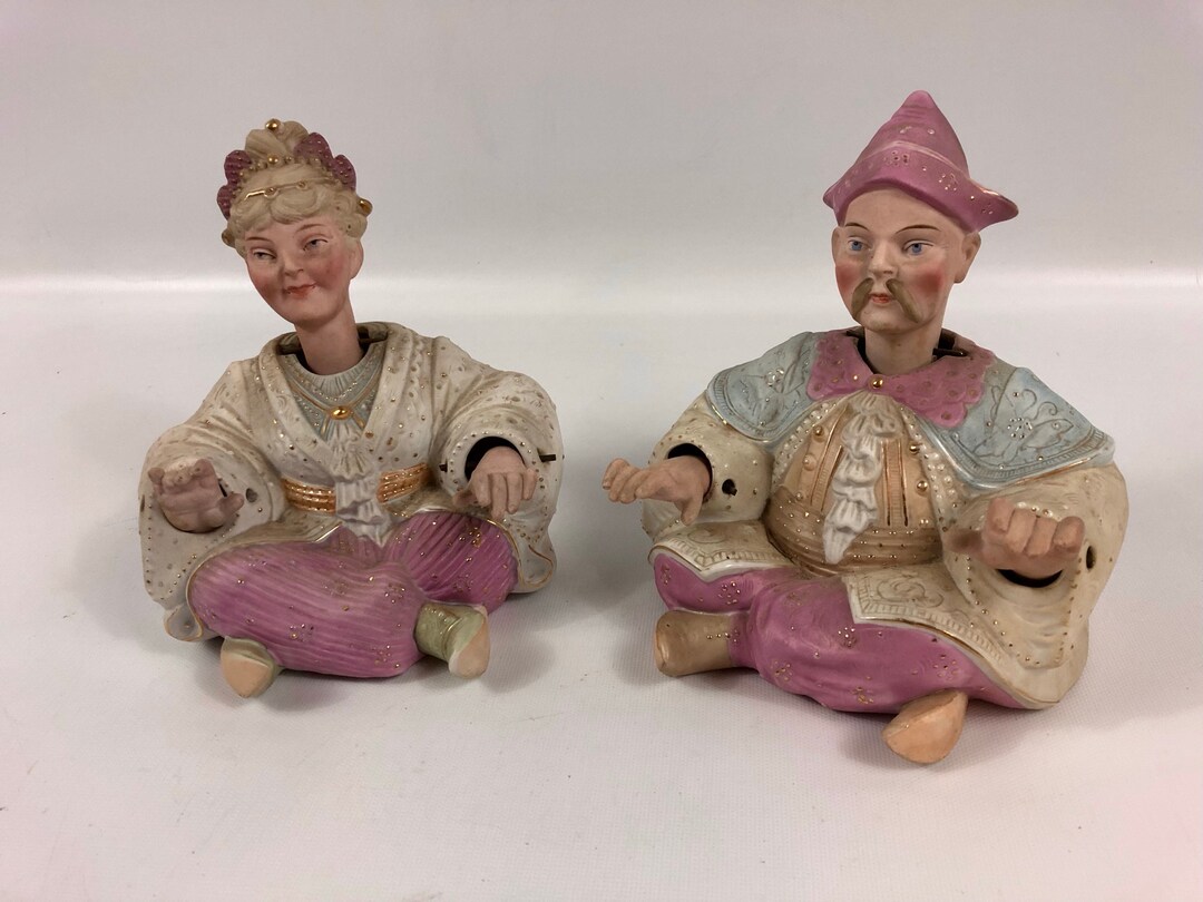 Pair of Antique Bisque "nodders", German Nodding Asian Circa 1900-1910 ...