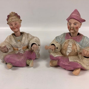Pair of Antique Bisque "nodders", German Nodding Asian Circa 1900-1910 ...
