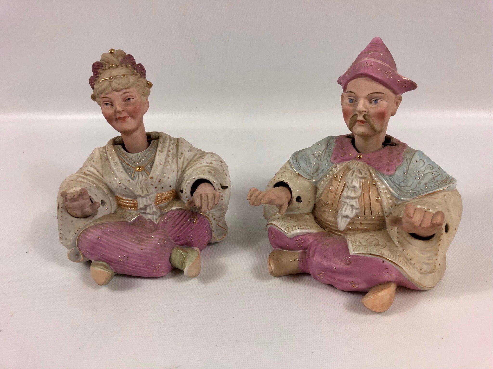 Pair of Antique Bisque "nodders", German Nodding Asian Circa 1900-1910 ...
