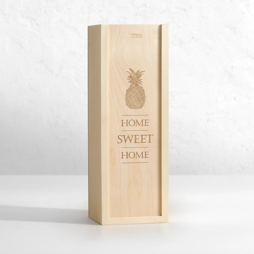 Home Sweet Home Wine Box // Hostess Gift // Housewarming Gift Idea ...