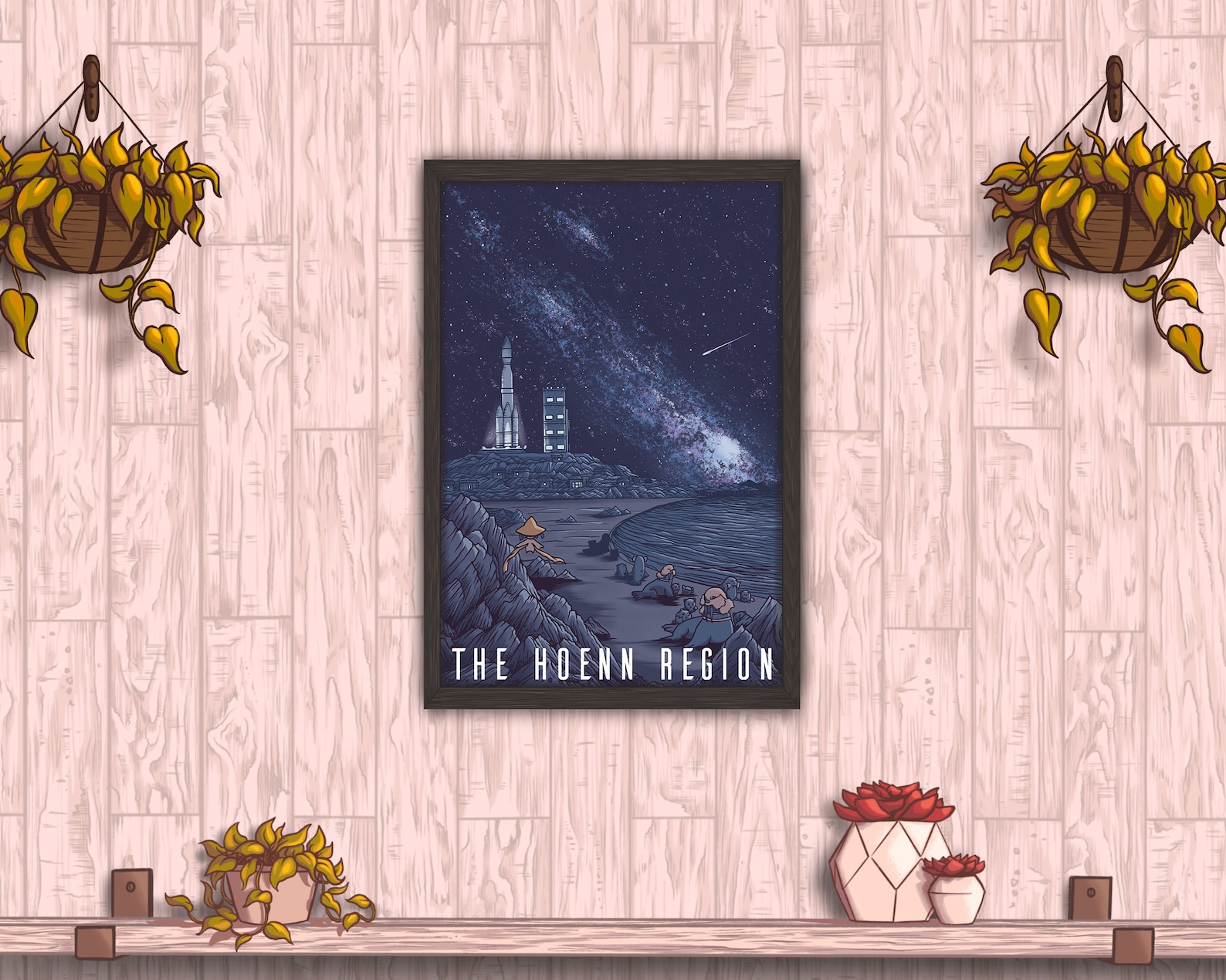 The Hoenn Region Pokemon Anime Video Game Inspired Travel Poster Art ...
