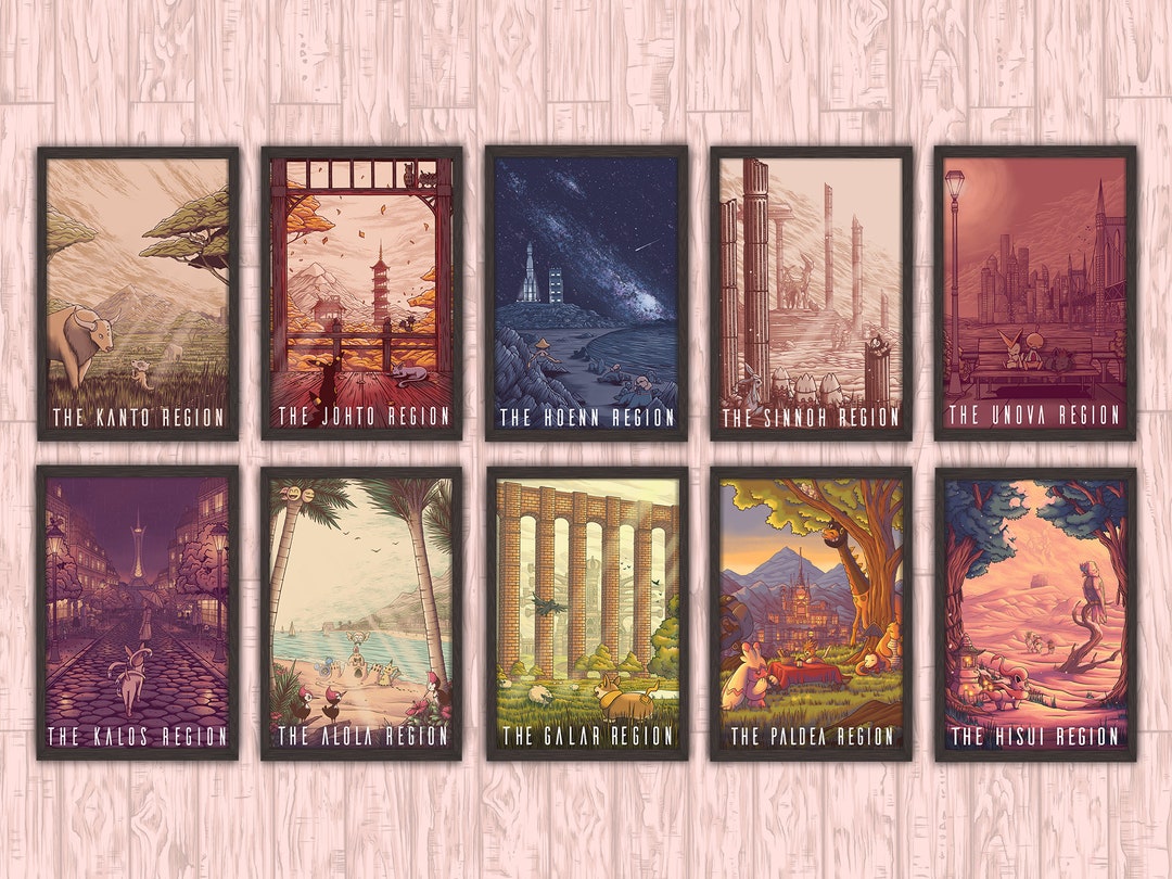 Pokemon Travel Poster Series 10 Video Game Poster Anime - Etsy
