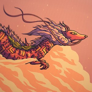 Spirit of the Tether - Dragon Spirit Sky Clouds Scene Anime Aesthetic ...