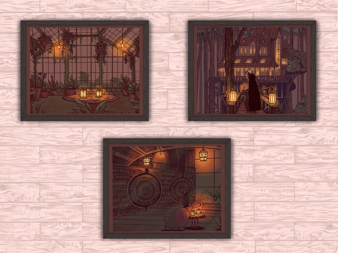 The Archive Series Dark Fantasy Anime Style Illustrated Poster Print ...