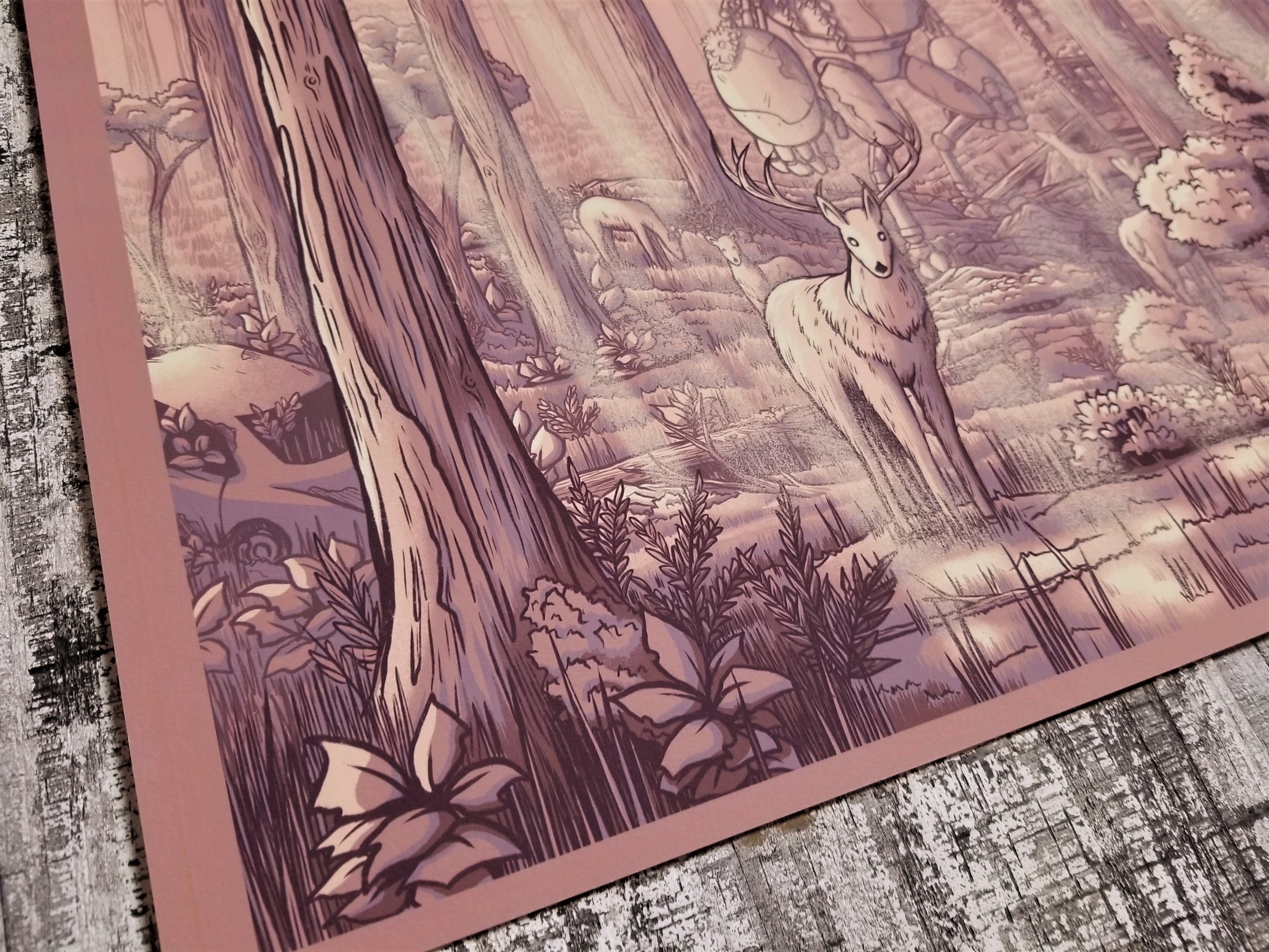 The Shepherd Ouroboros Cute Robot Deer Elk Sci Fi Fantasy | Etsy