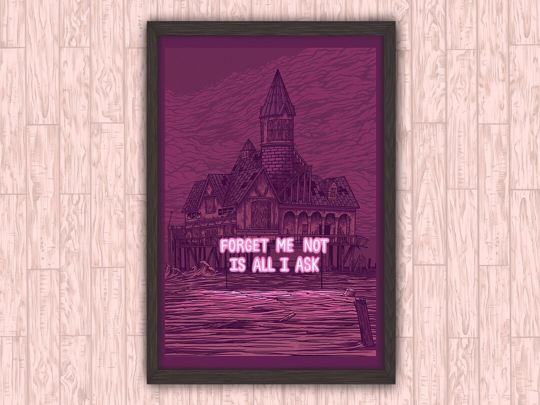 Forget Me Not - Eerie Spooky Neon Sign Haunted House Wall Decor Art ...