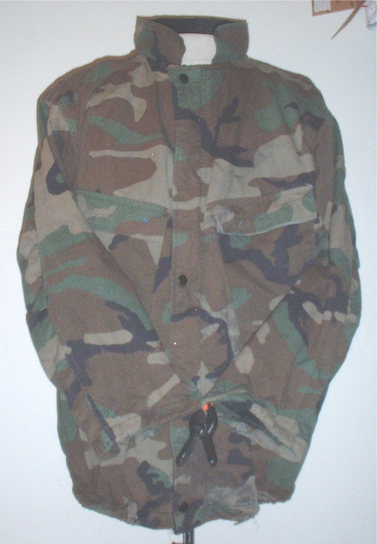 US Army NBC Jacket Woodland Camouflage, Large, Winfield 1984 W Stains ...