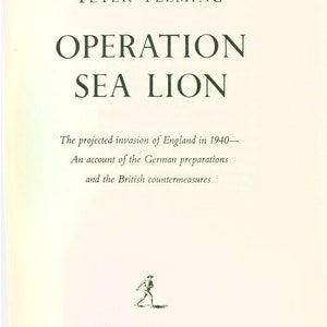 Hardcover Book: "operation Sea Lion" 1957 WWII ETO European Theater of ...