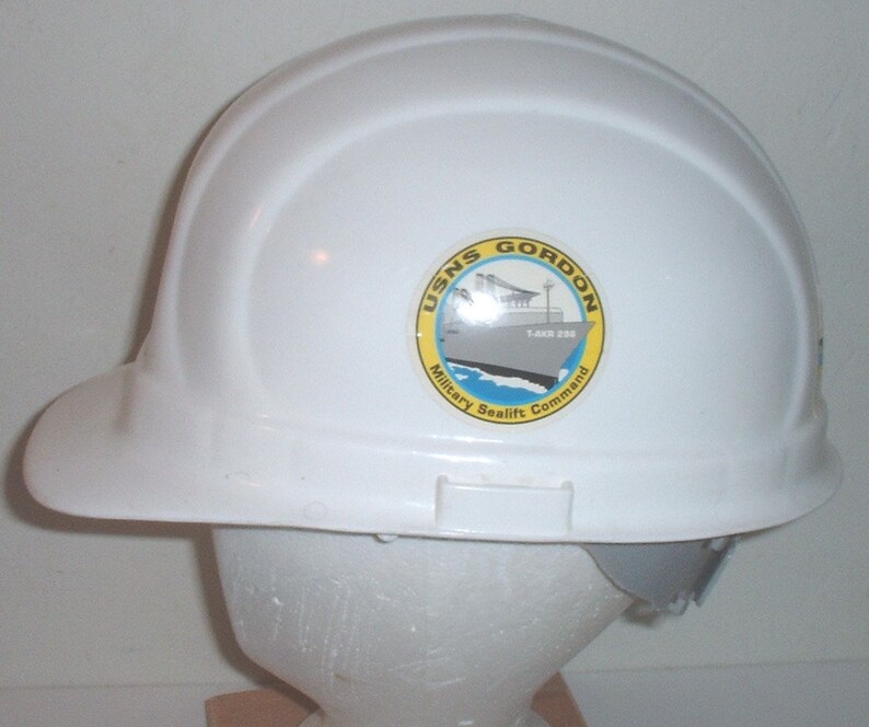 USN US Navy USNS Gordon Plastic Hardhat Circa 1980s - Etsy