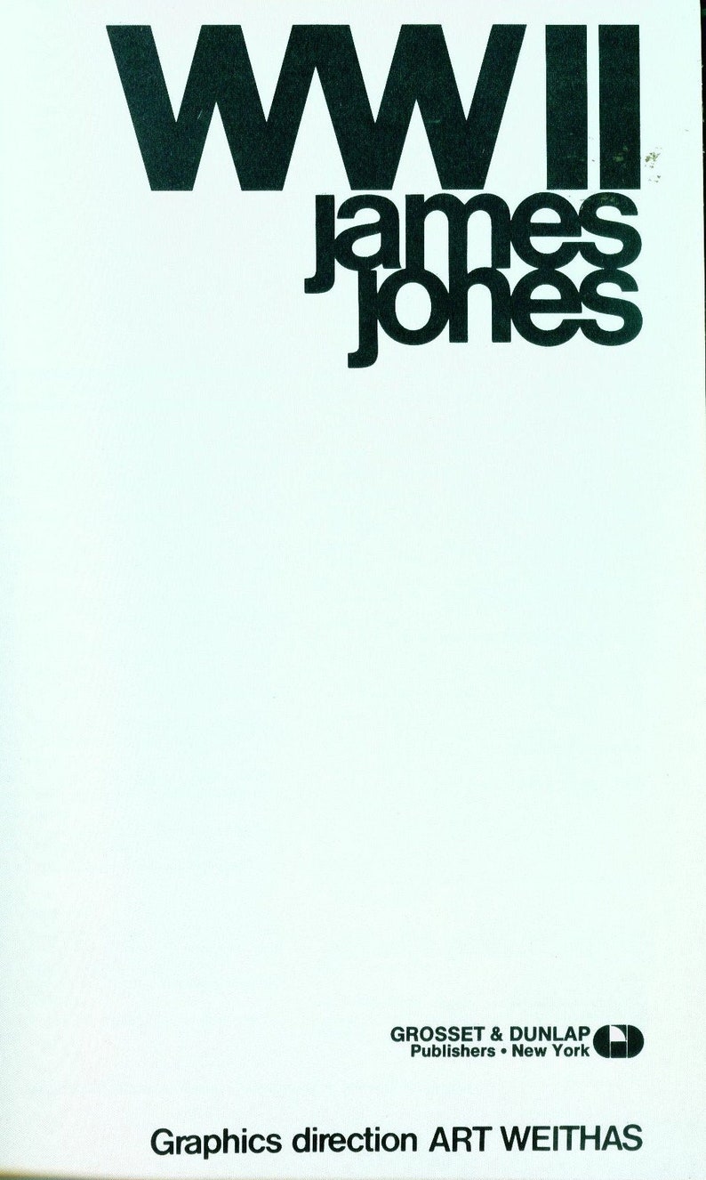 Hardcover Book: wwii James Jones 1975 272 Pages - Etsy