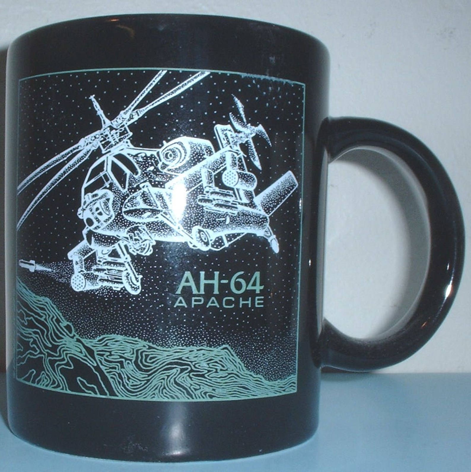 Mcdonnell Douglas-boeing AH-64 Apache Black Coffee Mug - Etsy