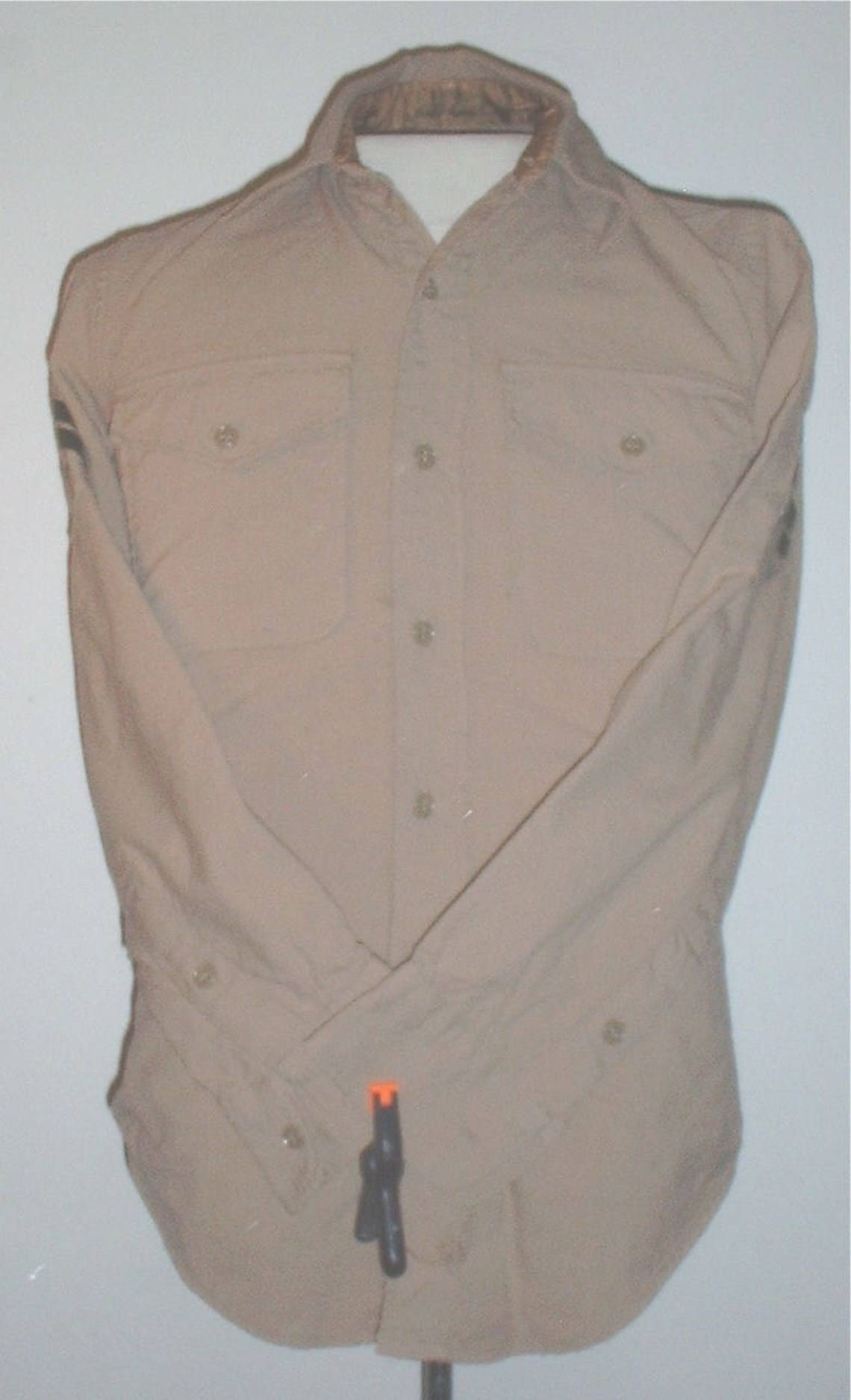 VINTAGE USMC US Marine Corps Long Sleeve Khaki Service Shirt - Etsy