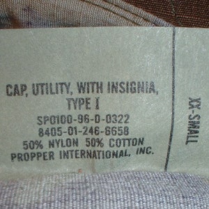 USMC US Marine Corps Utility Cover (cap) Size Extra-extra Small ...