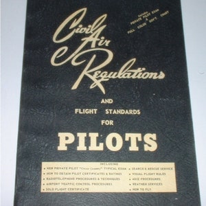 Softcover Book: "civil Air Regulations for Pilots" 22nd Edition; 1960 ...