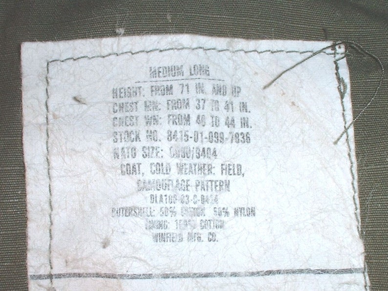 US Army M-65 Field Jacket Woodland Camouflage Med-long - Etsy