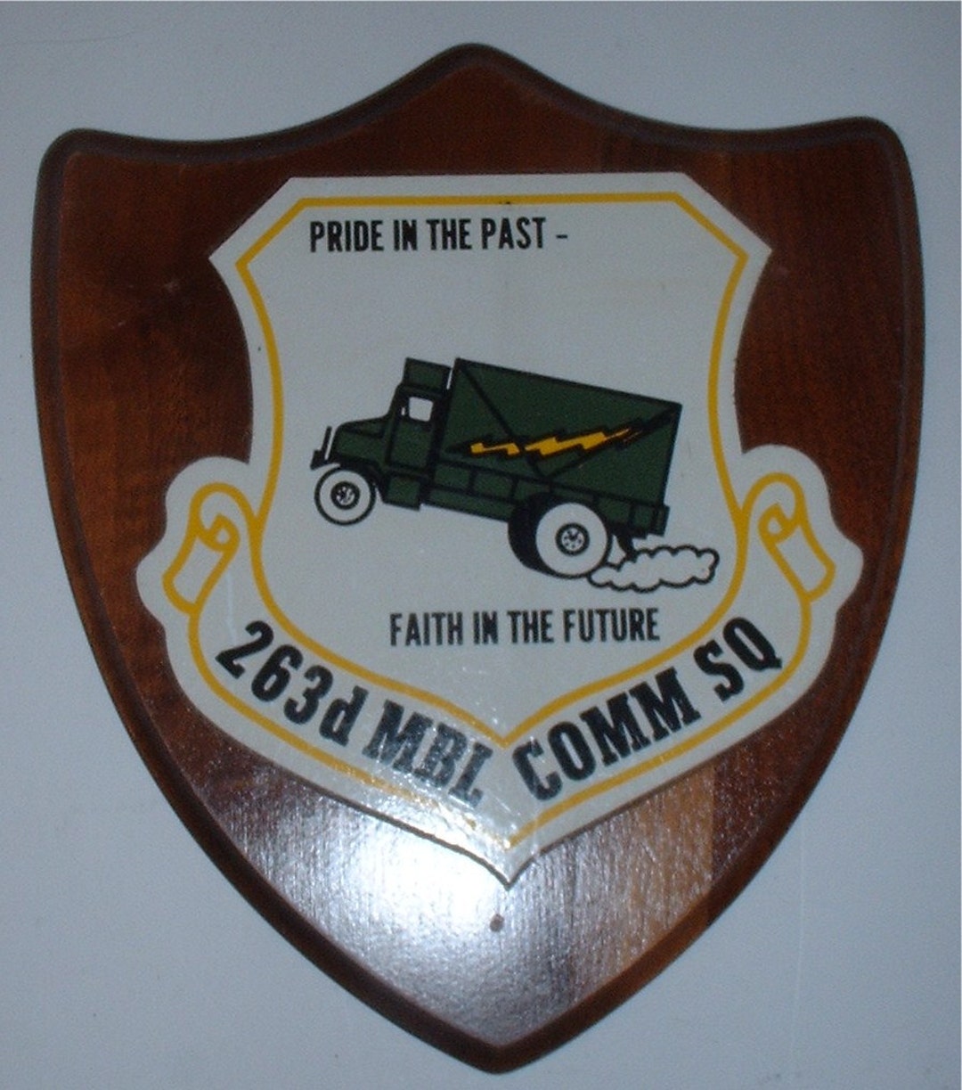 US Air Force Wall Plaque 263rd Mobile Communications Squadron Circa ...