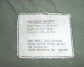 US Army M-65 Field Jacket OD Med-sht Alpha 1969 Few Tar - Etsy