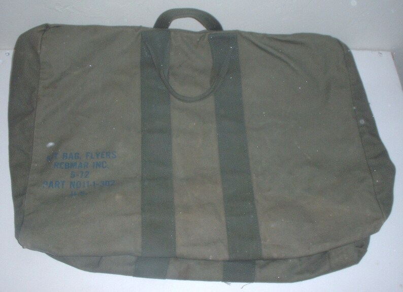USAF US Air Force Cotton Duck Flyer's Kitbag Kit Bag Rebmar Inc. May ...