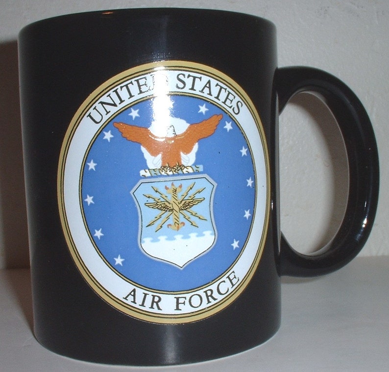 USAF US Air Force Logo Black Ceramic Coffee Mug - Etsy