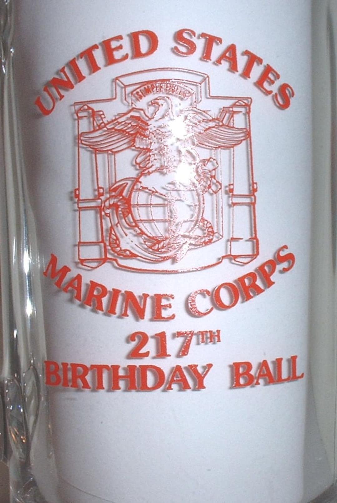 USMC US Marine Corps 217th Anniversary Ball (1992) Glass Beer Stein - Etsy