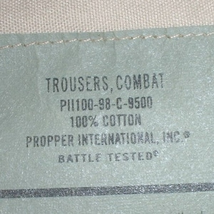 Propper Brand "combat Trousers" Bdu-style, Cotton Ripstop Khaki NOS - Etsy