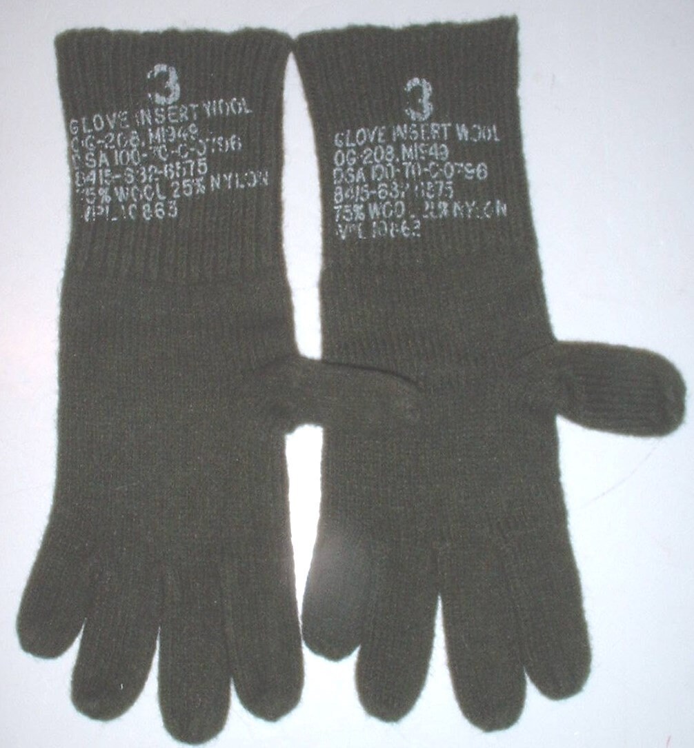 US Army M-1949 Wool/nylon Glove Inserts Size 3 medium DSA - Etsy