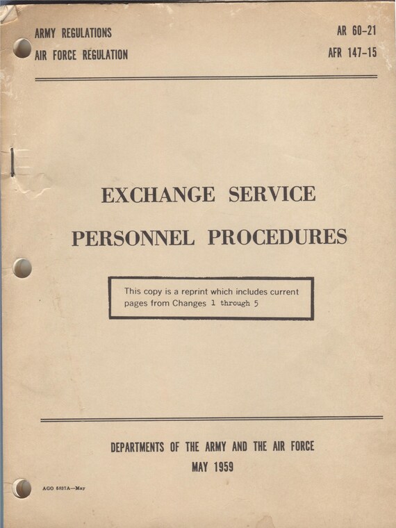 Softcover Book: us Army-air Force Exchange Service - Etsy