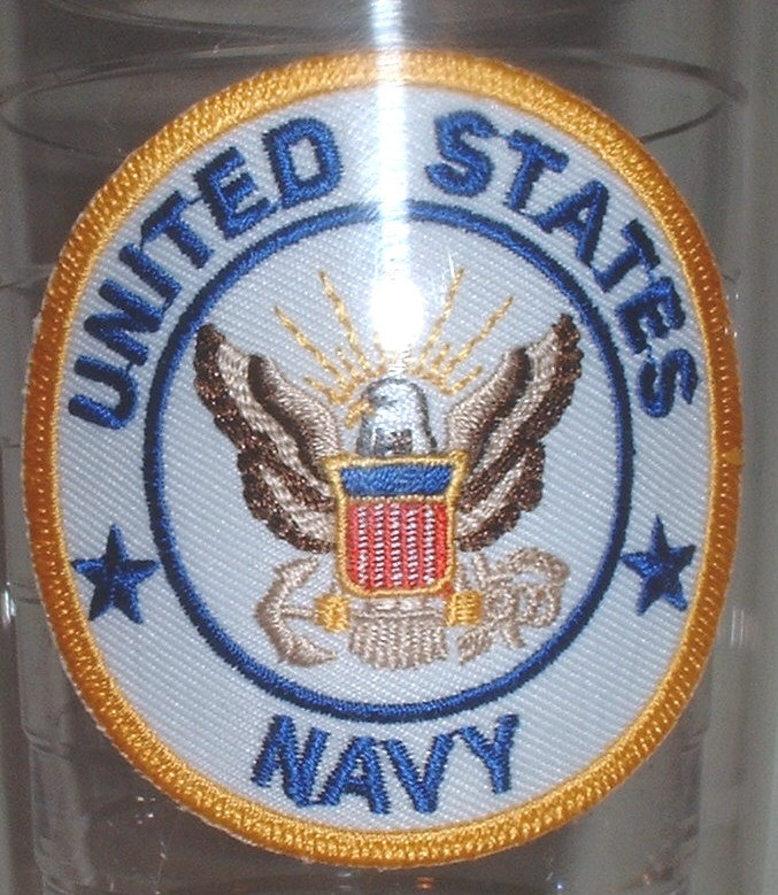 USN US Navy "round Fabric Patch Logo" Plastic Coffee Mug - Etsy
