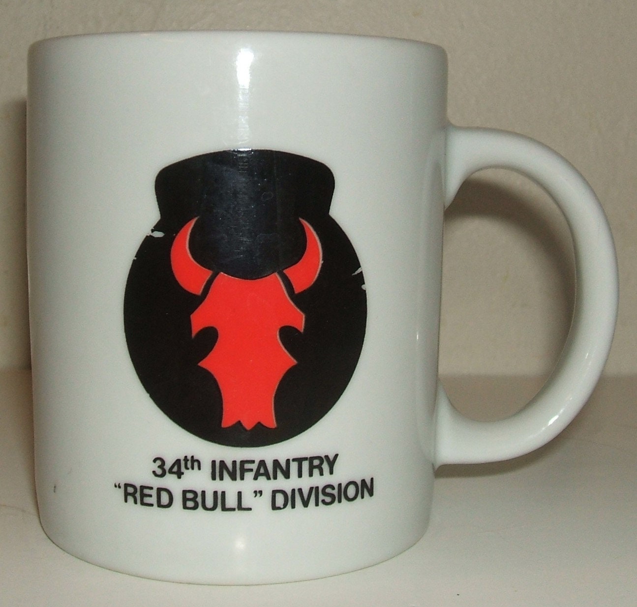 US Army 34th ID Infantry Division "red Bulls" Ceramic Coffee Mug - Etsy