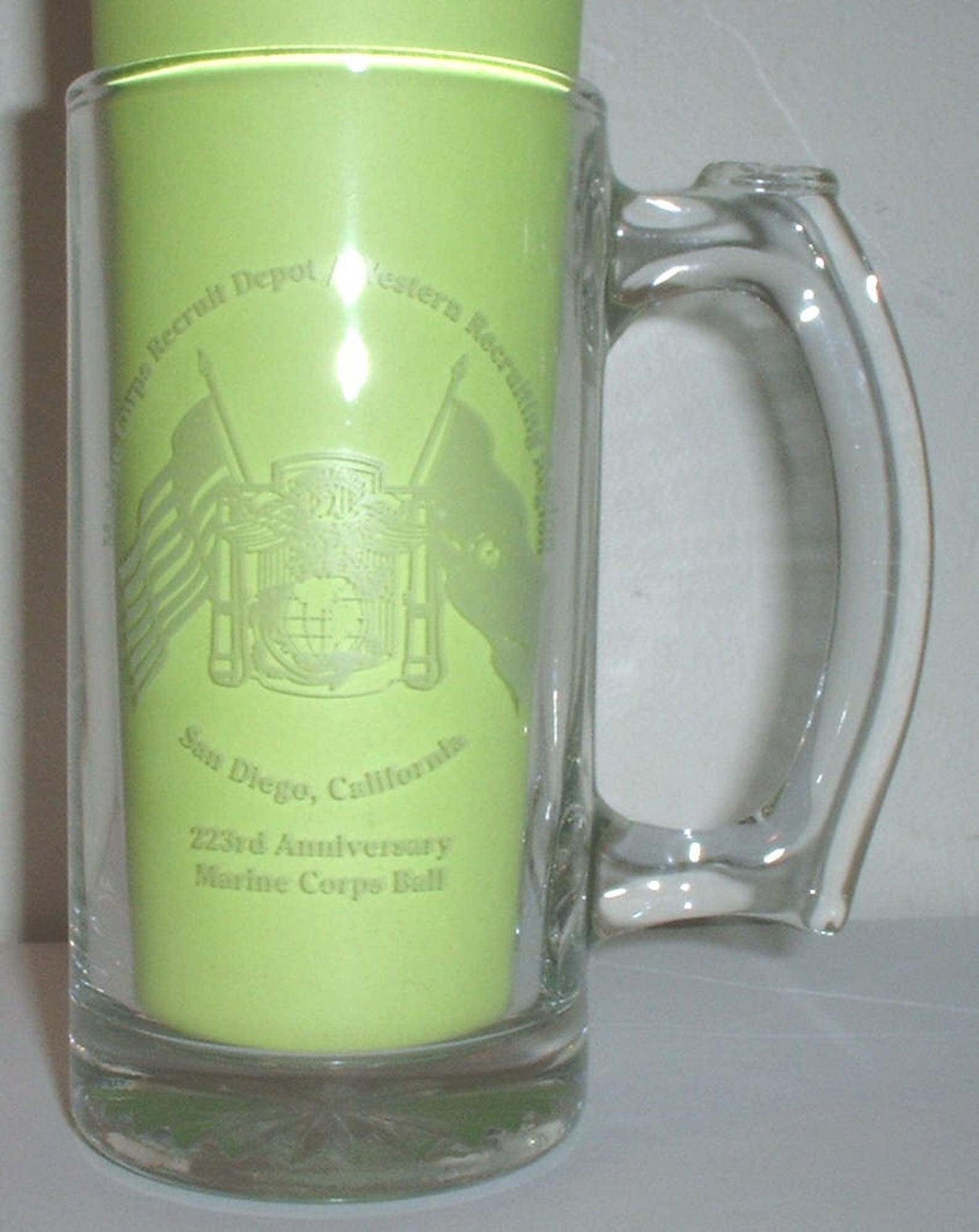USMC US Marine Corps MCRD San Diego Glass Beer Stein - Etsy