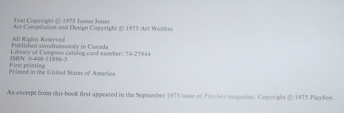Hardcover Book: "wwii" James Jones, 1975, 272 Pages - Etsy