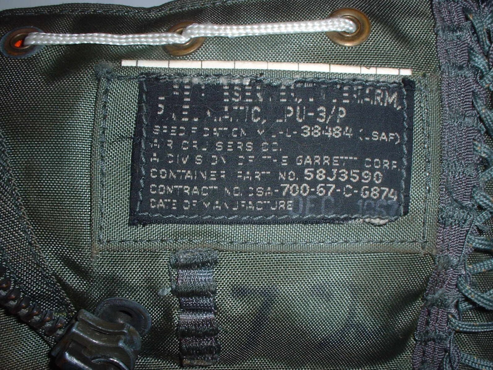 US Air Force LPU-3/P Life Preserver Vietnam War Vintage 1967 Dated - Etsy