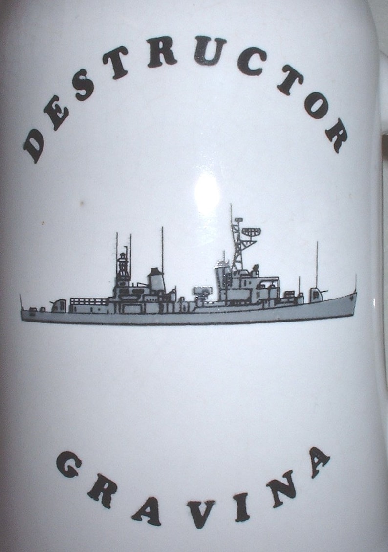 Spanish Navy Destroyer "gravina" (former USS Furse) Ceramic Beer Stein ...