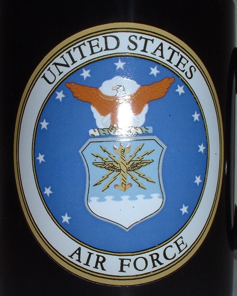 USAF US Air Force Logo Black Ceramic Coffee Mug - Etsy