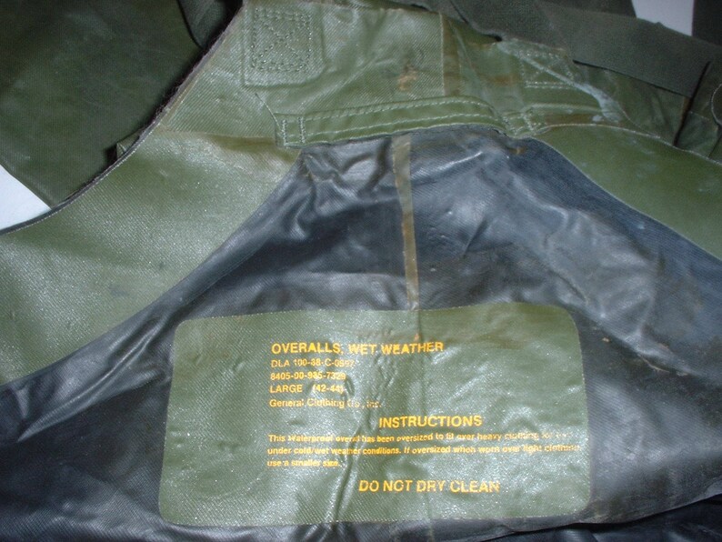 USN US Navy Wet Weather Coveralls Large General Clothing Co. - Etsy