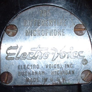 Electro-voice Model 205 Differential Microphone Used; Condition Unknown ...