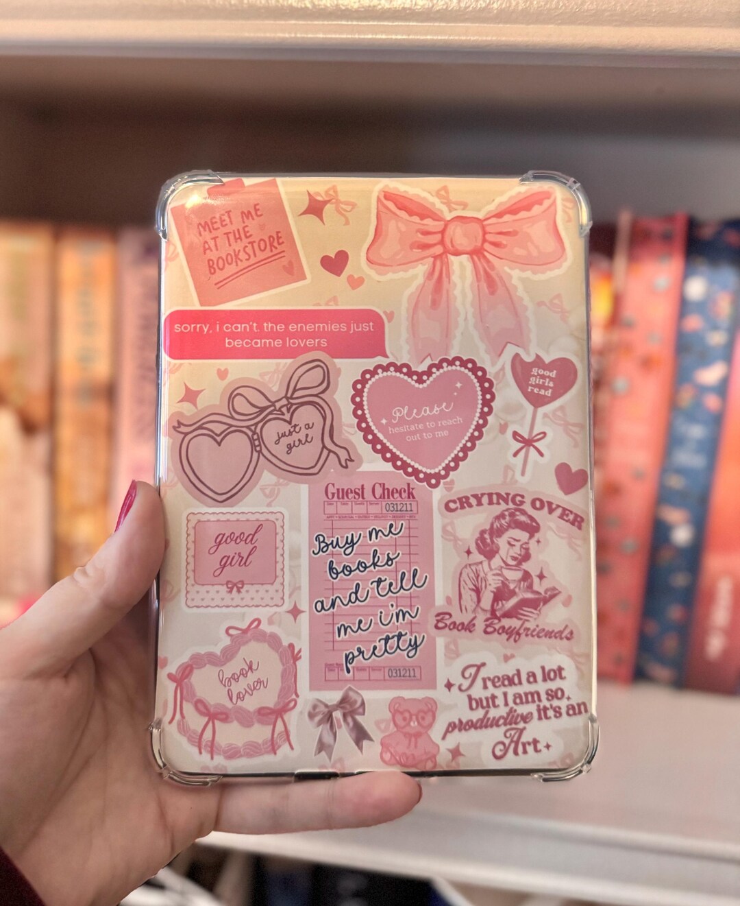 Coquette Kindle Insert Trendy Bookish Sticker Inspired Kindle Insert ...