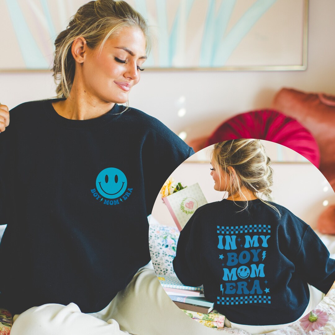 In My Boy Mom Era Sweatshirt Boy Mama Retro Comfort Crewneck Boy Mom ...