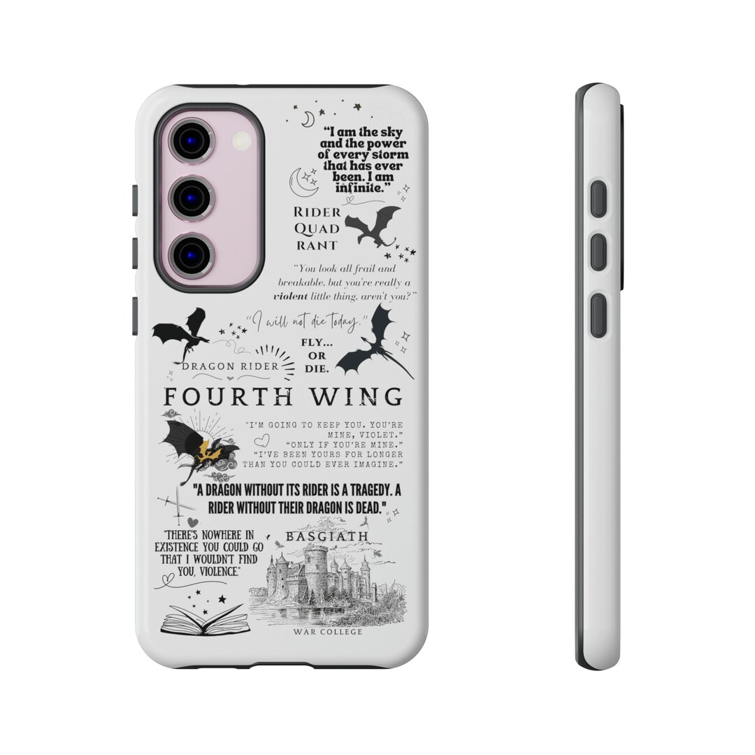 Fourth Wing Galaxy 23 Phone Case Bookish Phone Case Bookish Fantasy ...