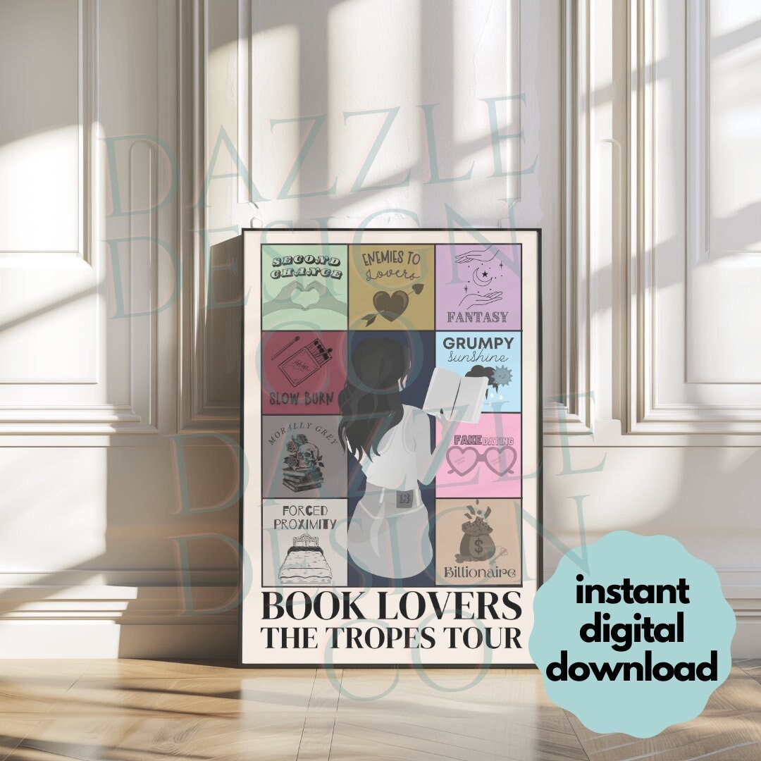 Reading Eras Book Tropes Artwork DIGITAL DOWNLOAD Bookish Eras Book ...