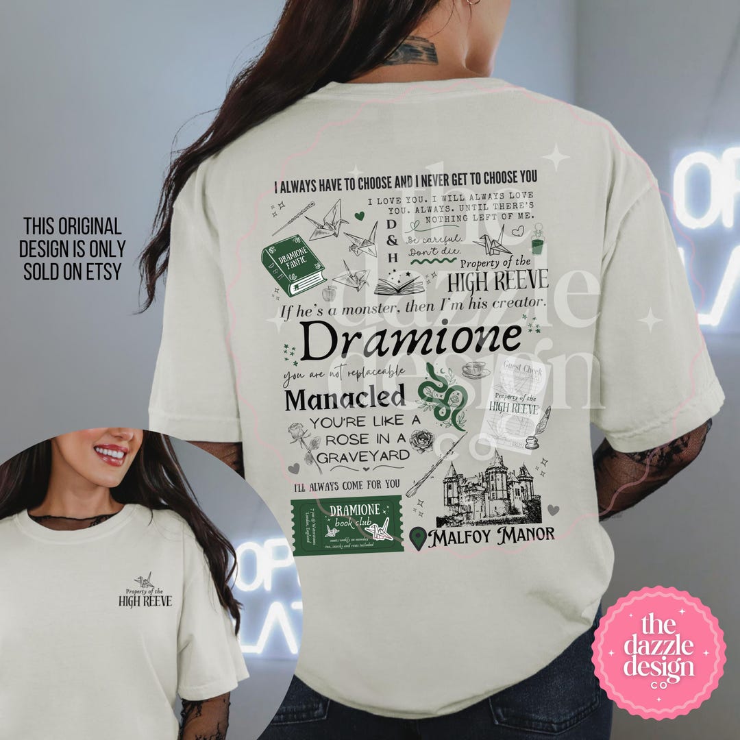 Dramione Tee Draco Crewneck,manacled,bookish,manor Shirt,fanfiction ...