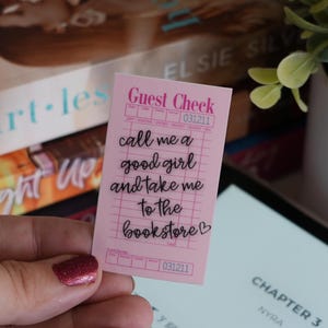 Bookish Kindle Sticker Guest Check Sticker Bookstore and Tell Me I'm ...