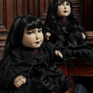 Handcrafted Victorian Gothic Doll: Elegant Vampire Inspired Talking ...