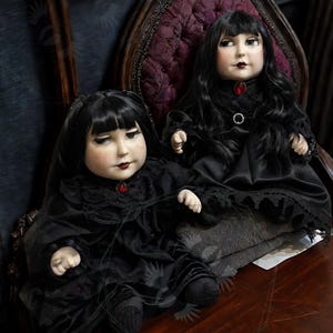 Handcrafted Victorian Gothic Doll: Elegant Vampire Inspired Talking ...